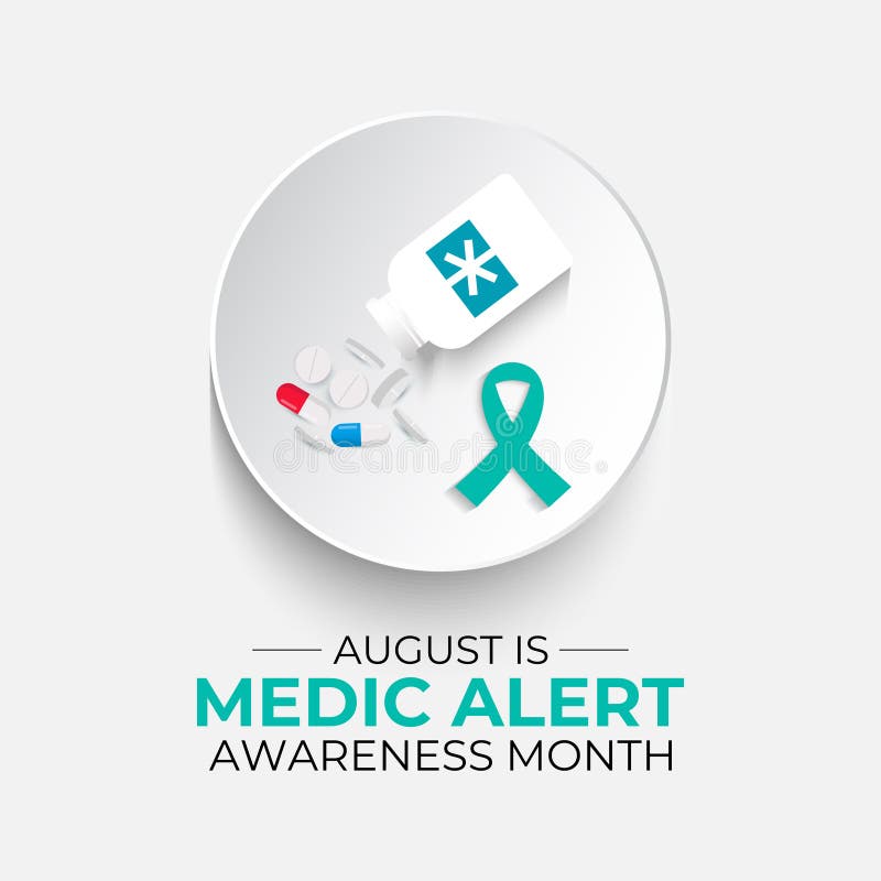 Medic Alert Awareness Month. Promote Emergency Medical ID Safety Stock ...