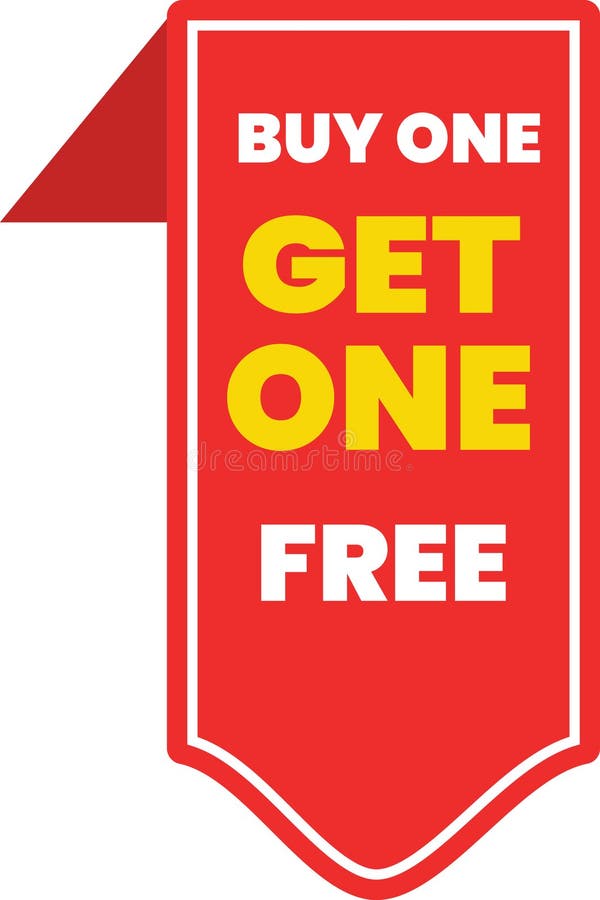 Buy One Get One Free Red Label – BOGO Offer Promotional Sale Banner ...