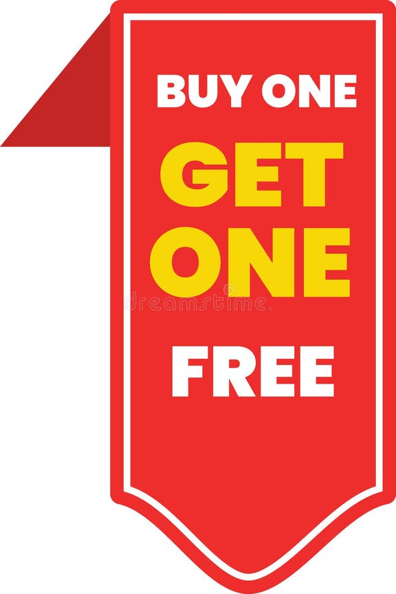 Buy One Get One Free Red Label – BOGO Offer Promotional Sale Banner ...