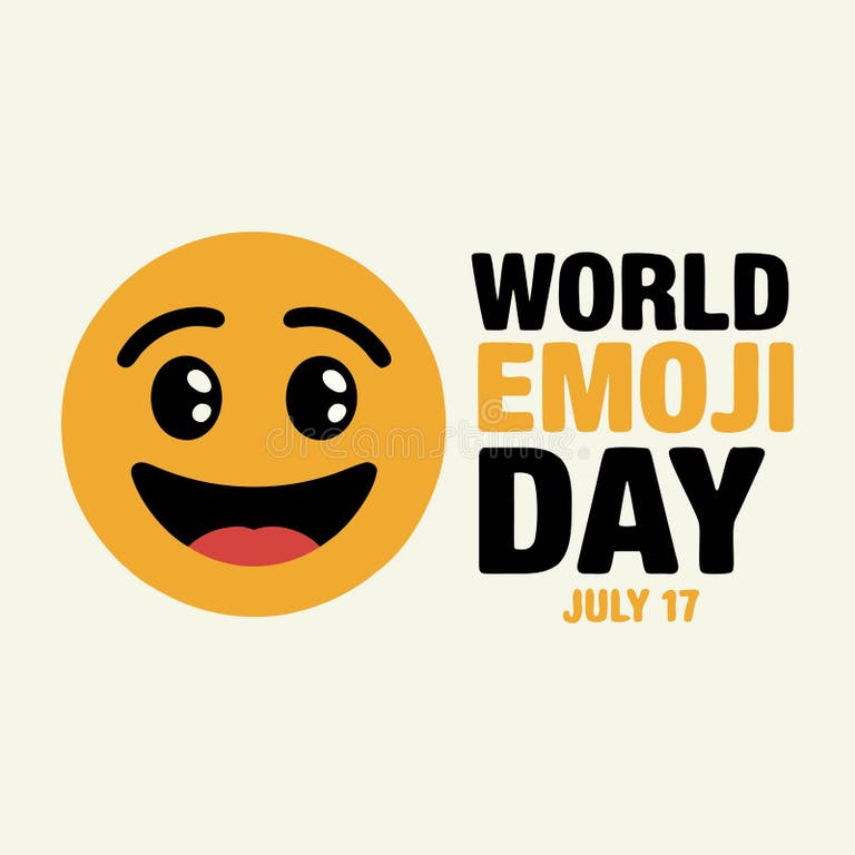 World Emoji Day Vector Illustration July 17th Celebration Stock Vector ...