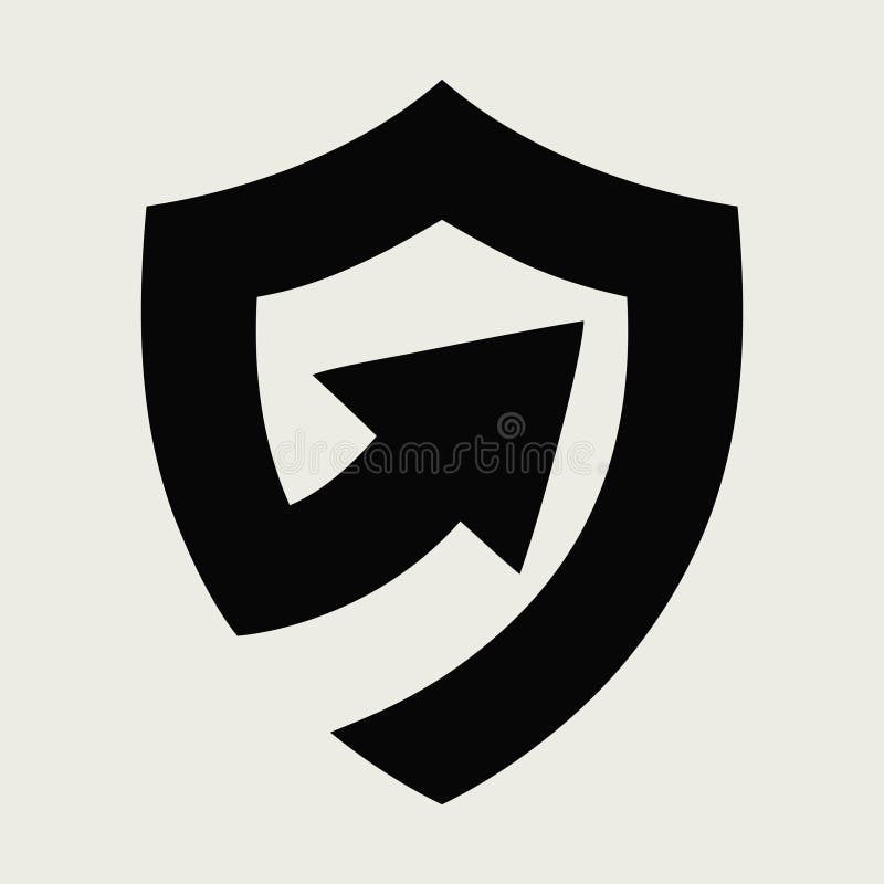 A Logo that Combines a Shield and an Upward Pointing Arrow Stock Vector ...