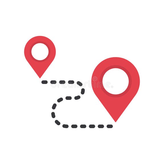 Isolated Pictogram Route Location Marker, Symbolizing Places Stock ...