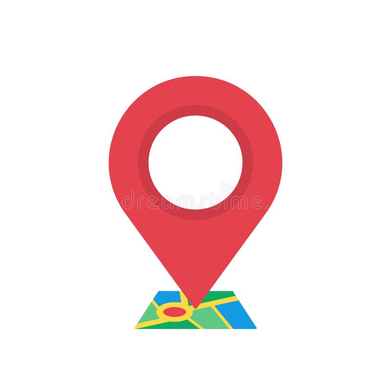 Isolated Pictogram Icon of a Map Location Marker, Symbolizing Places ...