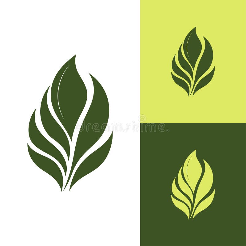 Eco Green Leaves Logo Design for Sustainable Business Branding Stock ...