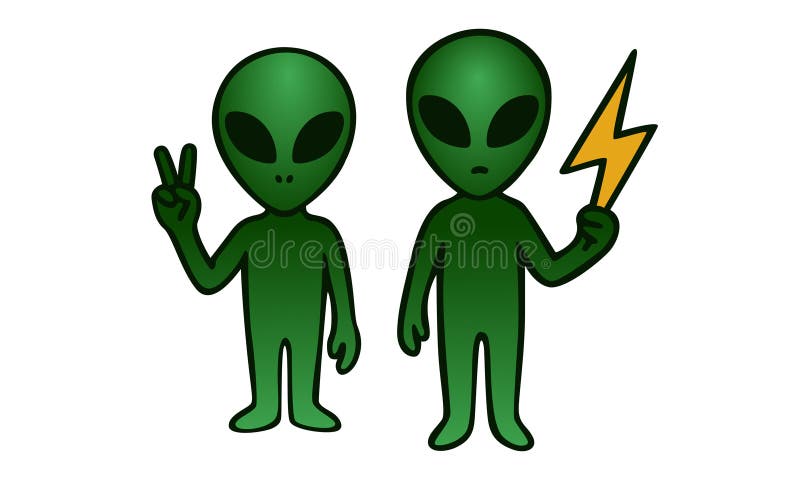 The Secret of TWO ALIEN Vector Stock Illustration - Illustration of ...