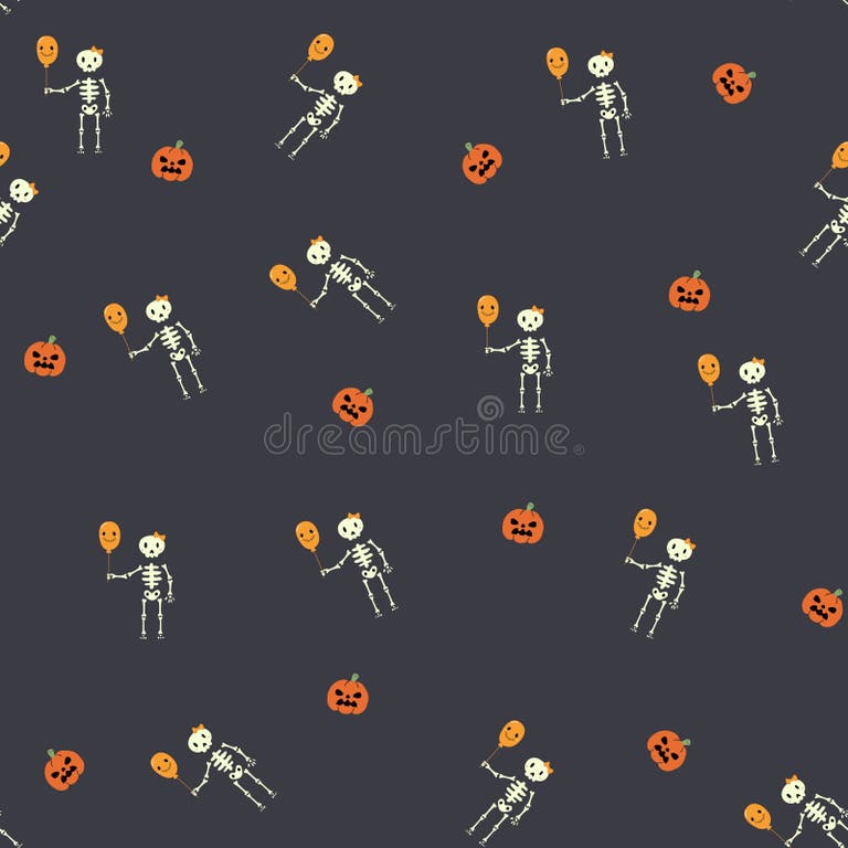 Seamless Pattern with a Pumpkin Stock Vector - Illustration of circle ...