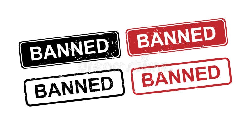 Banned Stamps for Restrictions and Prohibited Notices Stock Vector ...