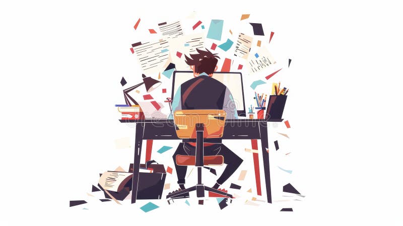 In this Art Illustration, an Author or Screenwriter is Creating a ...