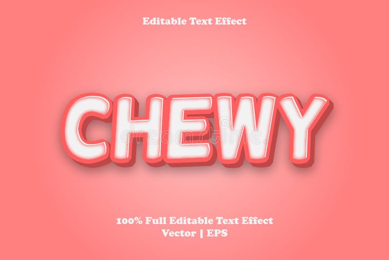 Chewy Editable Text Effect Modern Style Stock Vector - Illustration of ...