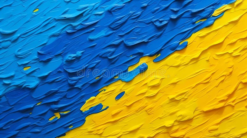 Art Illustration in the Colors of the Ukrainian Flag. Generative AI ...