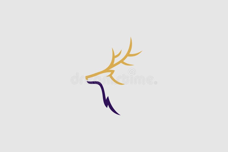 Abstract Elk Head Vector Image Logo Template Stock Illustration ...