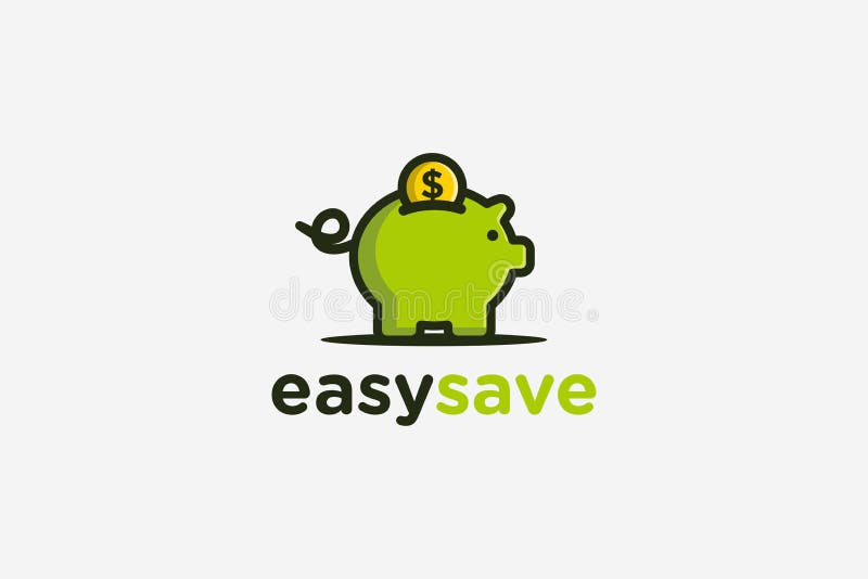 Saving Fun Simple Logo Premium Stock Illustration - Illustration of ...
