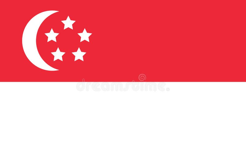 Singapore Flag. Standard Color. Standard Size. a Rectangular Flag ...