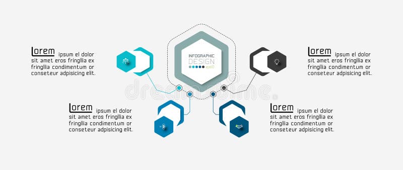 Structure Display or Report Various Work Processes by Hexagonal Design ...