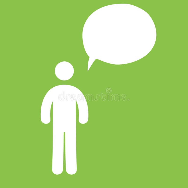Art Illustration Talking Man Icon Stock Illustration - Illustration of ...
