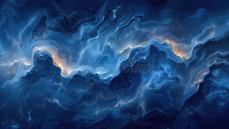 An Art Installation Inspired by Blue Ocean Waves, Ideal for Modern ...