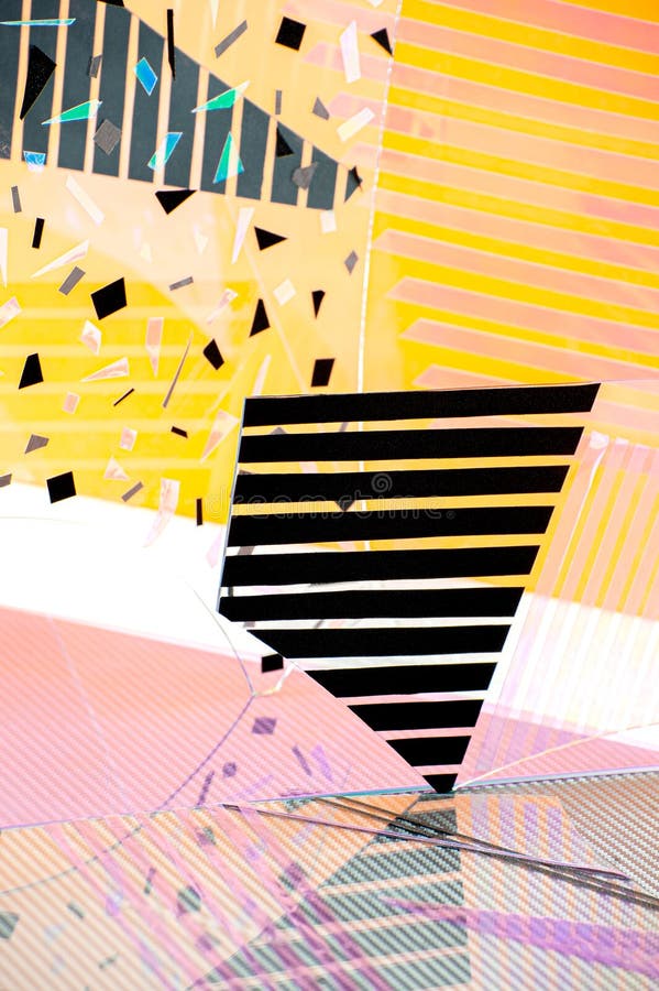 Art Installation from Multi-colored Glasses and Forms Stock Photo ...