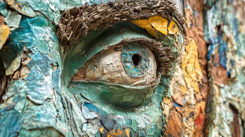 Art Installation Using Recycled Materials To Depict Environmenta Stock ...