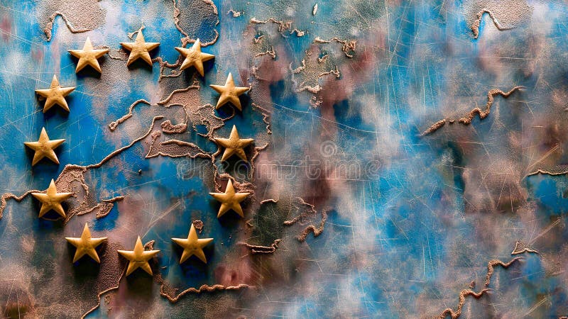 Art Intervention of the European Union Flag. AI Generated Stock ...