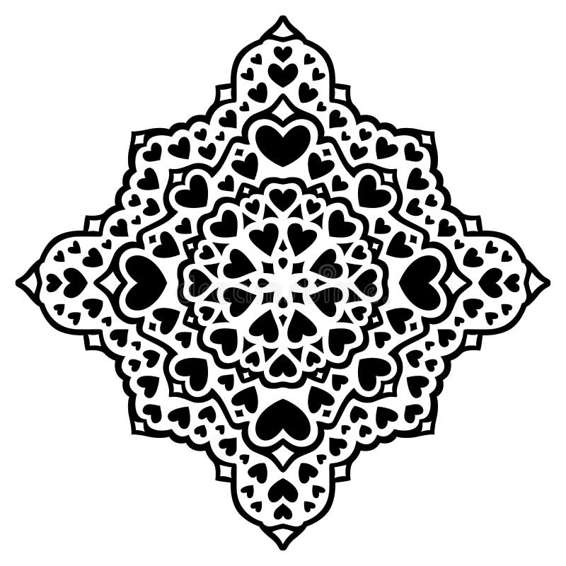 Art with Isolated Black Valentine Single Pattern Stock Vector ...