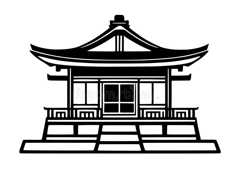 Japanese house icon design stock illustration. Illustration of religion ...