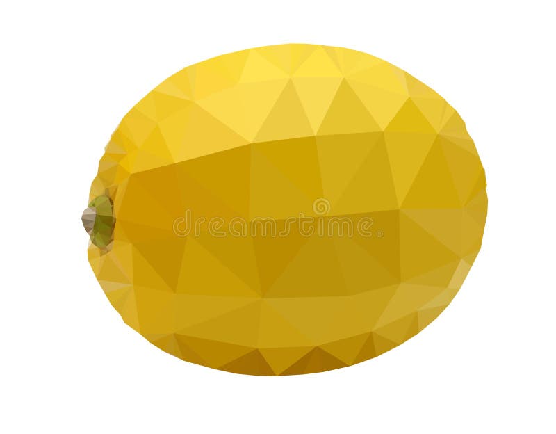 Art Jaune De Vecteur De Polygone De Citron Illustration de Vecteur ...