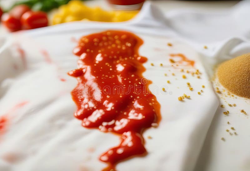 The Art of Ketchup Stains and Culinary Chaos Stock Illustration ...
