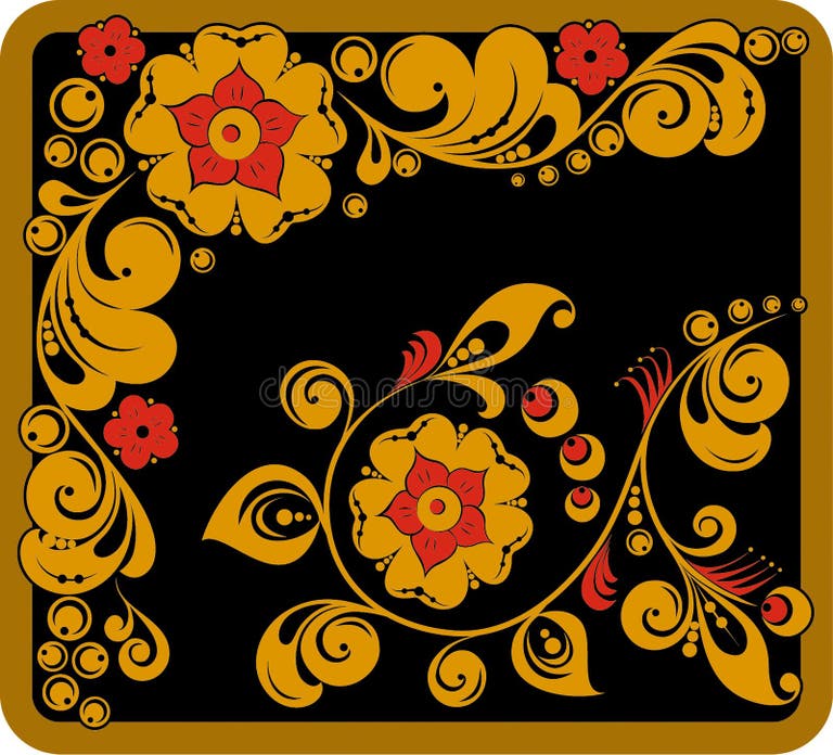 Art Khokhloma Style Stock Illustrations – 1,293 Art Khokhloma Style ...