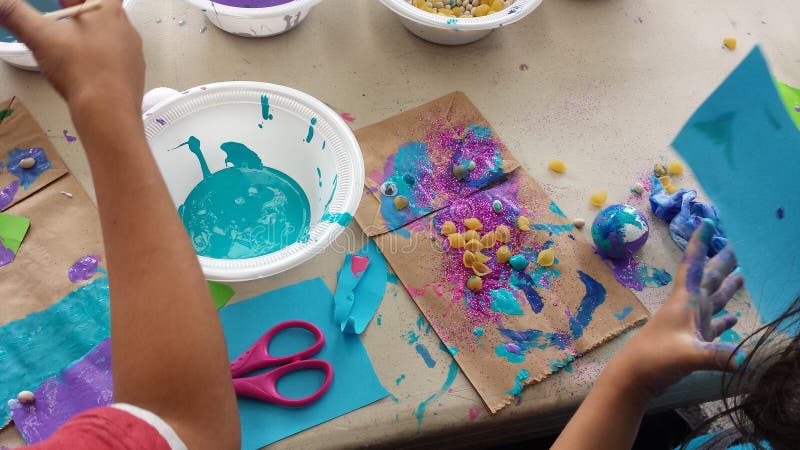 Art Kids stock photo. Image of painting, fullcolor, kids - 73841612