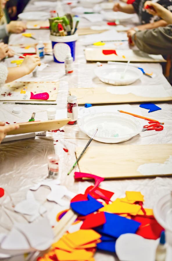 Art laboratory for kids stock photo. Image of child - 133783836