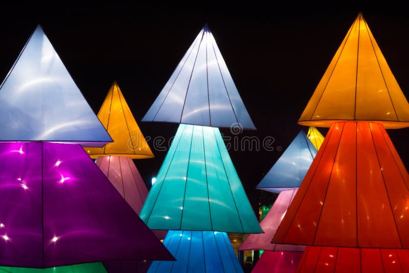 Light cones editorial photography. Image of reflection - 199797317