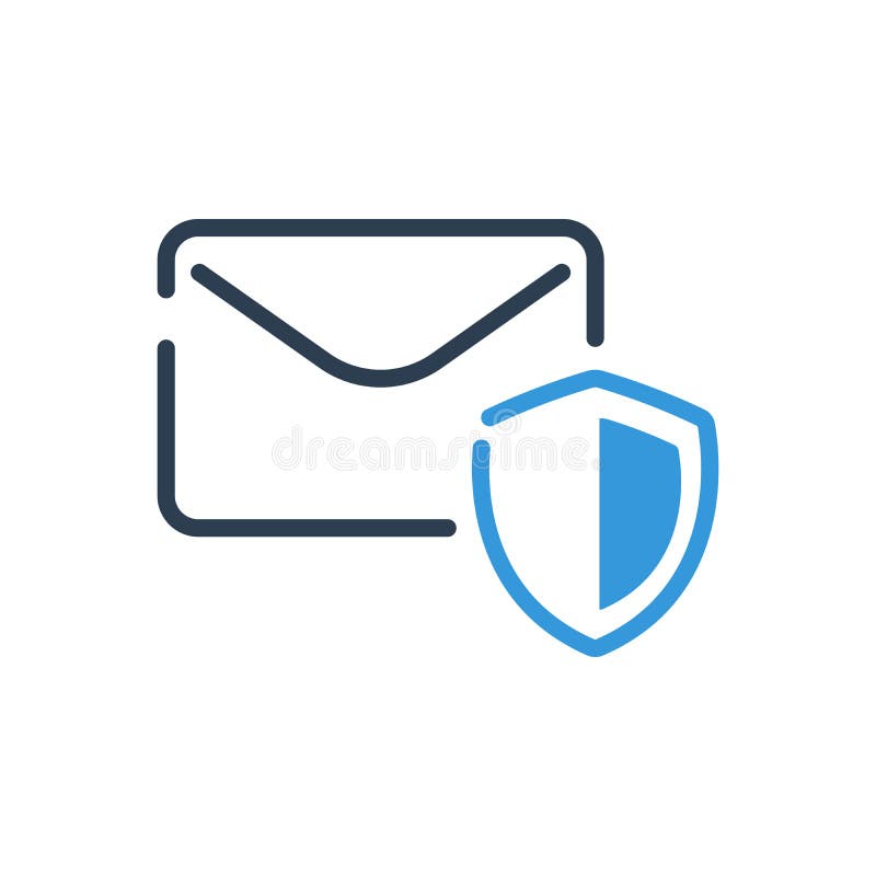 Art Line. Secure Mail and Message Vector Stock Vector - Illustration of ...