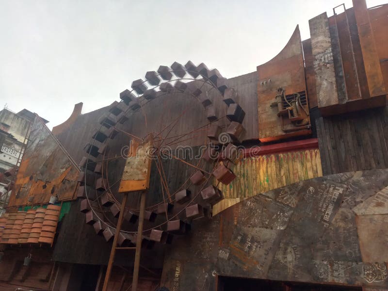 A art made by iron peaces. stock image. Image of main - 167779805