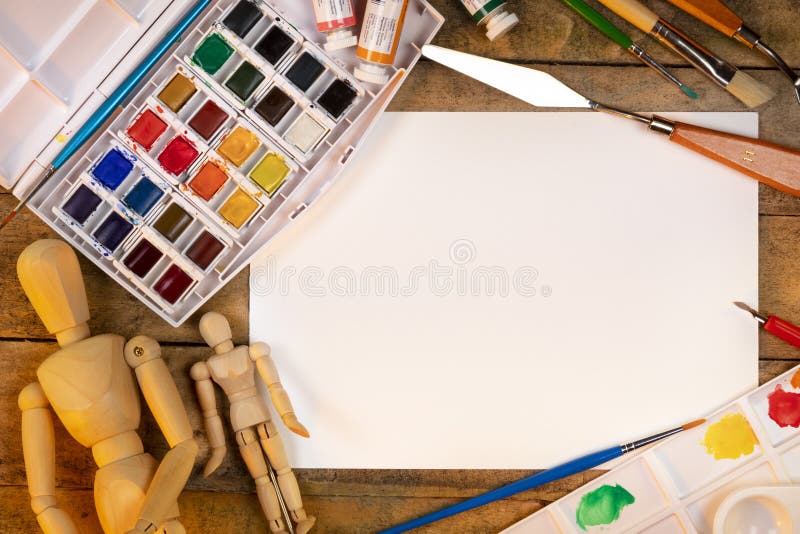 Art Materials - Space for Text Stock Photo - Image of oils, space ...