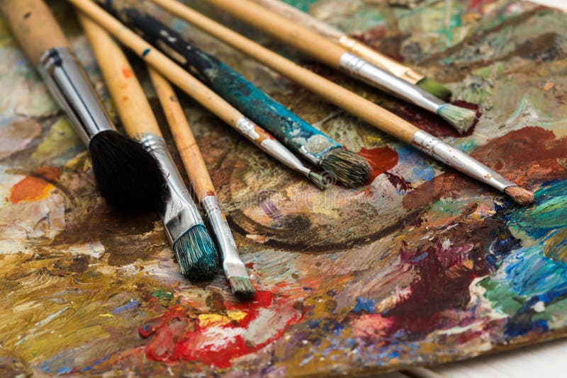 Art materials stock photo. Image of materials, grey, dirty - 68090934