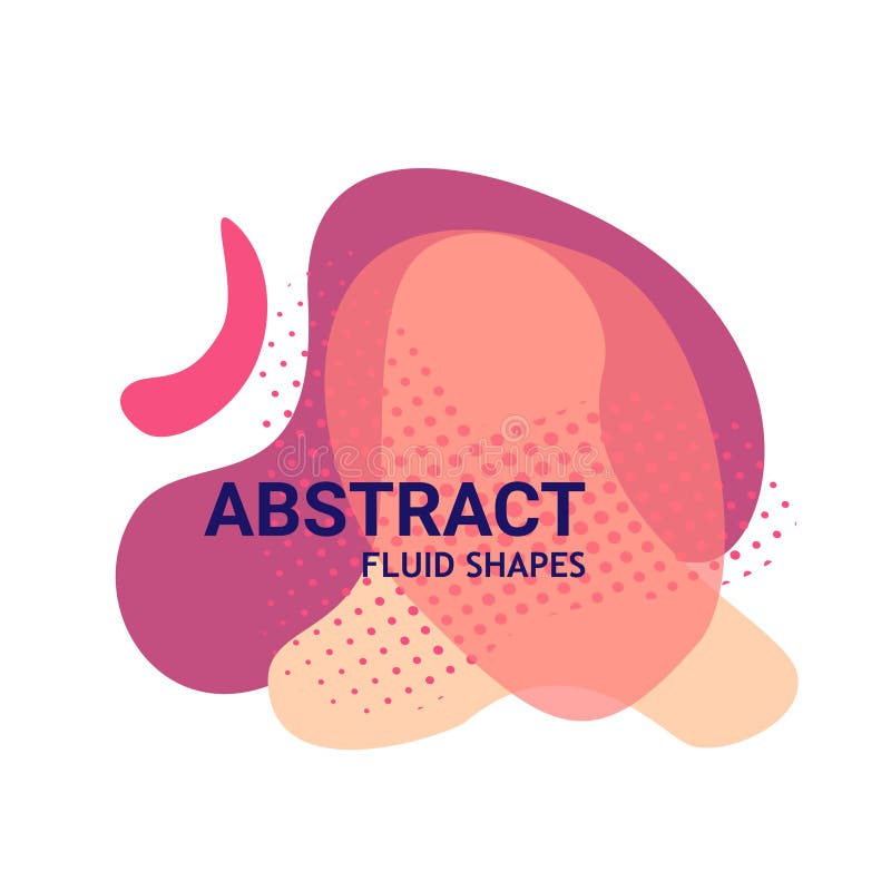 Art Modern Graphic Element. Dynamical Liquid Forms Stock Illustration ...