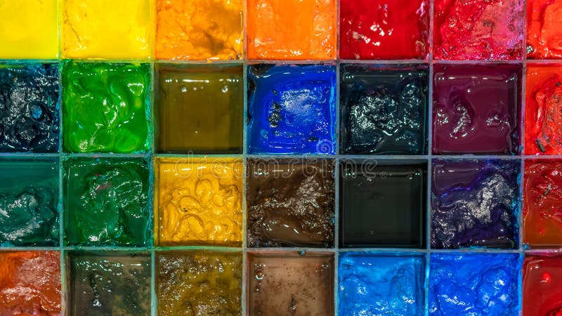 Art Multi Color Mixing Dish Plate Stock Photo - Image of fashion ...