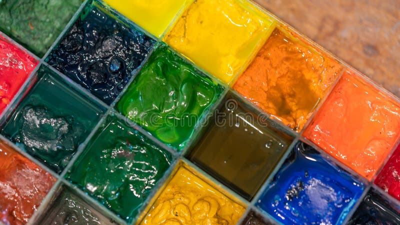 Art Multi Color Mixing Dish-Platte Stockbild - Bild von ansammlung ...