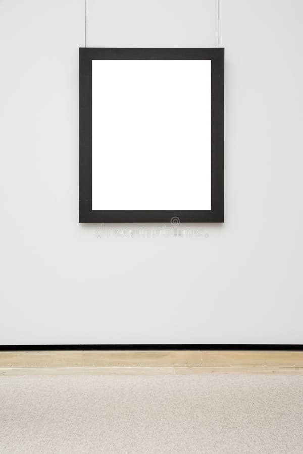 Art Museum Frame Blue Wall Ornate Minimal Design White Isolated Stock ...