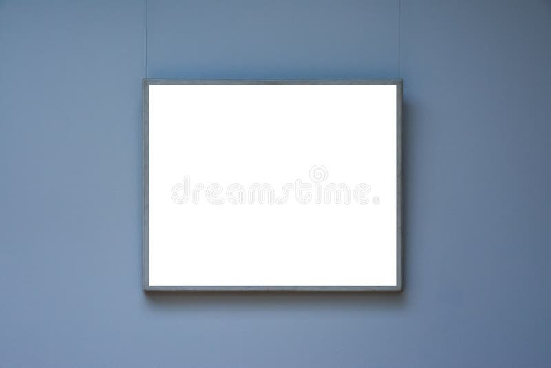 Art Museum Frame Blue Wall Ornate Minimal Design White Isolated Stock ...