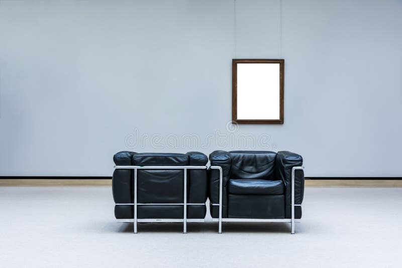 Art Museum Frame Wall Ornate Minimal Design White Isolated Clipping ...