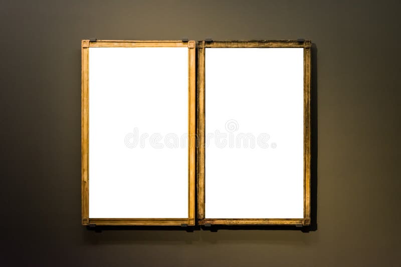 Art Museum Frame Wall Ornate Minimal Design White Isolated Stock Image ...