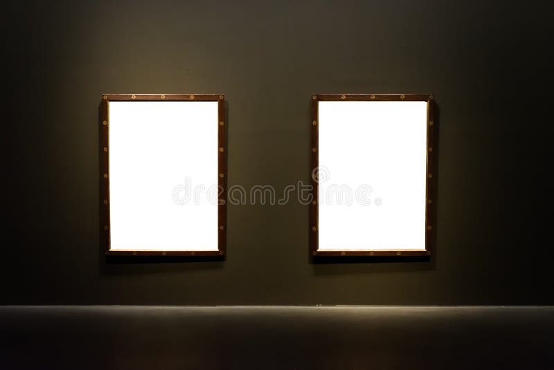 Art Museum Frame Wall Ornate Minimal Design White Isolated Stock Photo ...