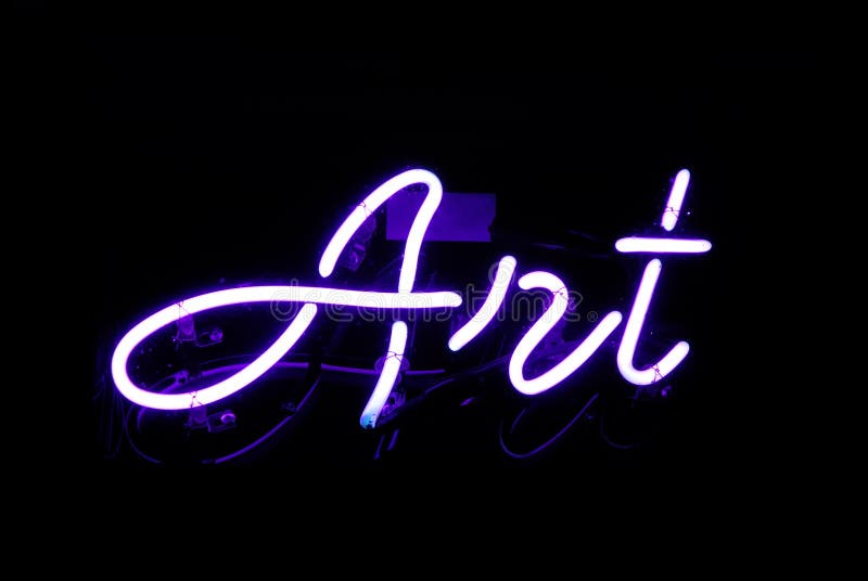 Art Neon Sign stock image. Image of lighting, light, sign - 92978211