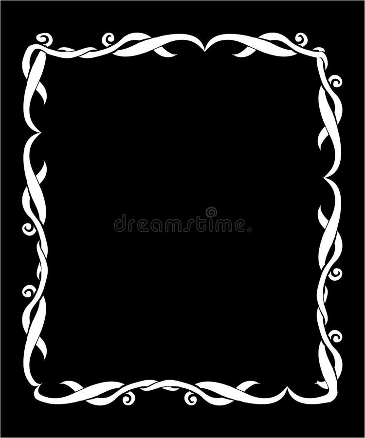 Decorative Square A4 Format Coloring Page Frame Isolated On White Stock ...
