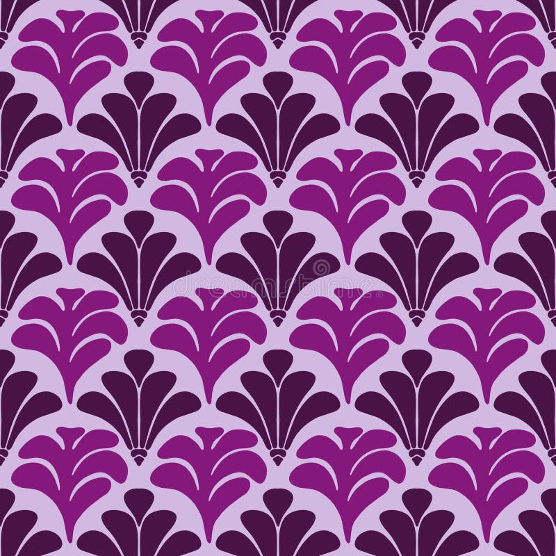 Art Nouveau Floral Seamless Pattern Repeat Tile Stock Illustration ...
