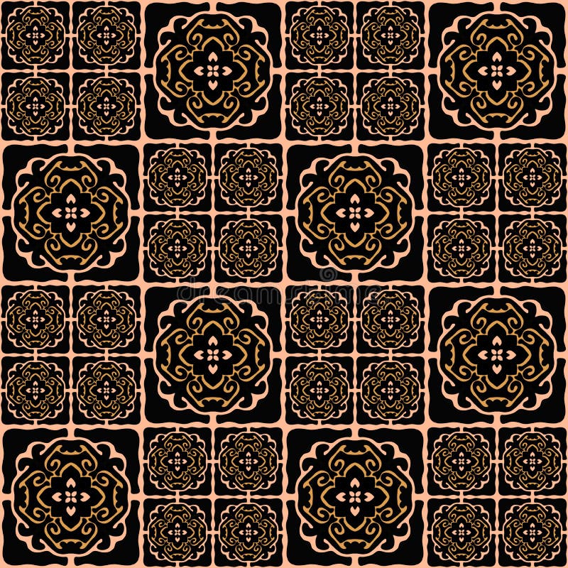 Art Nouveau Seamless Repeating Tile Geometric Decorative Pattern Stock ...