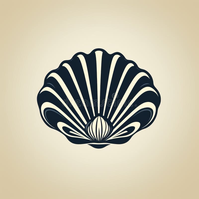 Art Nouveau Shell: Minimalist Illustrator Design with Organic Forms ...