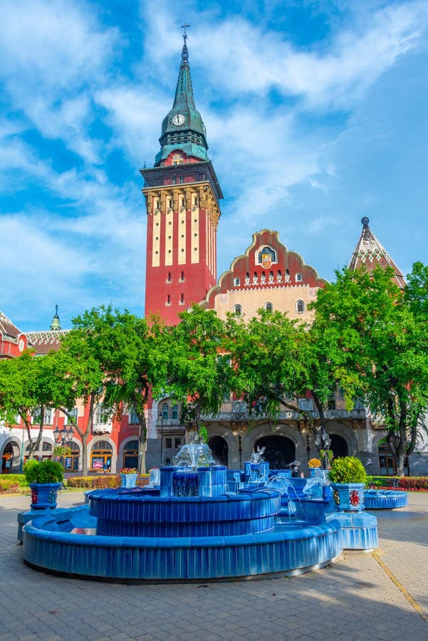 Art Nouveau Town Hall in Serbian Town Subotica Stock Photo - Image of ...