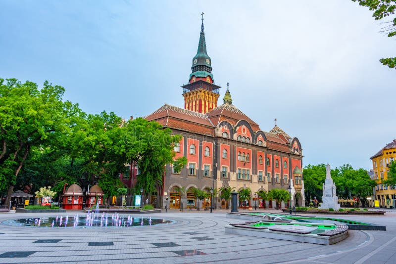 Art Nouveau Town Hall in Serbian Town Subotica Stock Photo - Image of ...
